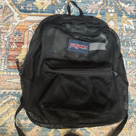 Jansport | Bags | Jansport Black Mesh Backpack | Poshmark